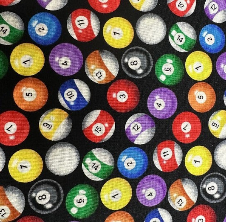Fabric Pool Balls Billiards the Cave Cotton Quilt Northcott 24999-99 ...