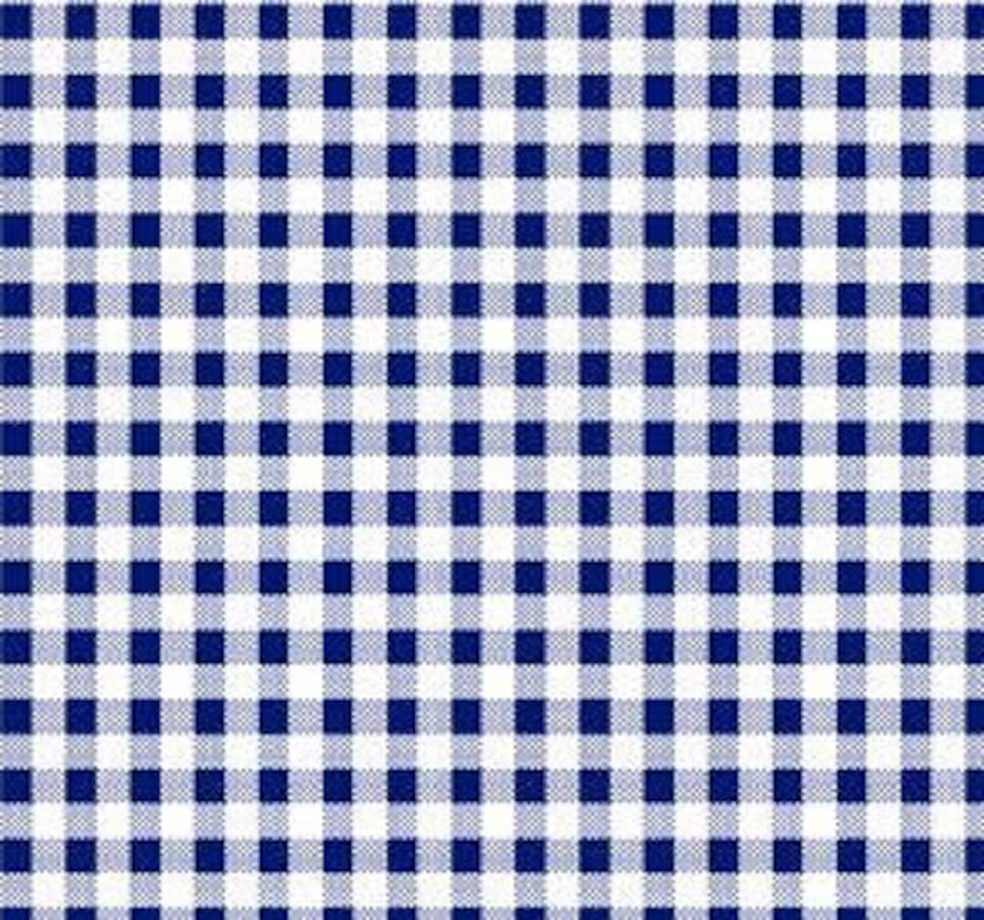 Fabric Navy Blue White Gingham Check Quilt Cotton QT Fabrics Yardage ...