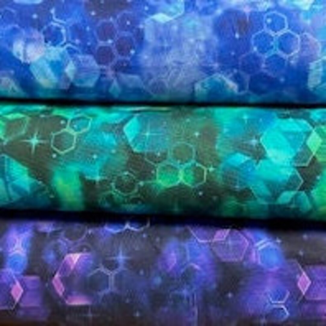 Night Vision Hexie Textures Northcott Quilt Fabric - Etsy