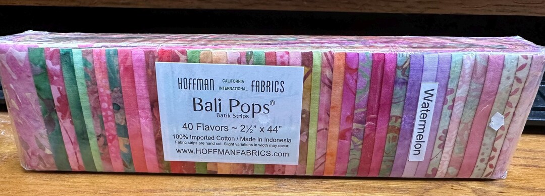 Batik Jellyroll Fabric Watermelon Bali Pop 40 Precut 2.5” X 44" Inch ...