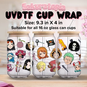 UVDTF Anime Cup Wrap, Ready to Use Glass Cup Wrap for Glass Can | Ready ...