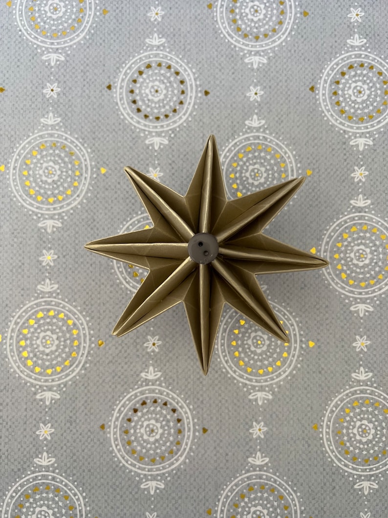 Origami Star Ornament With Rhinestone Buttons for Decorations and All ...