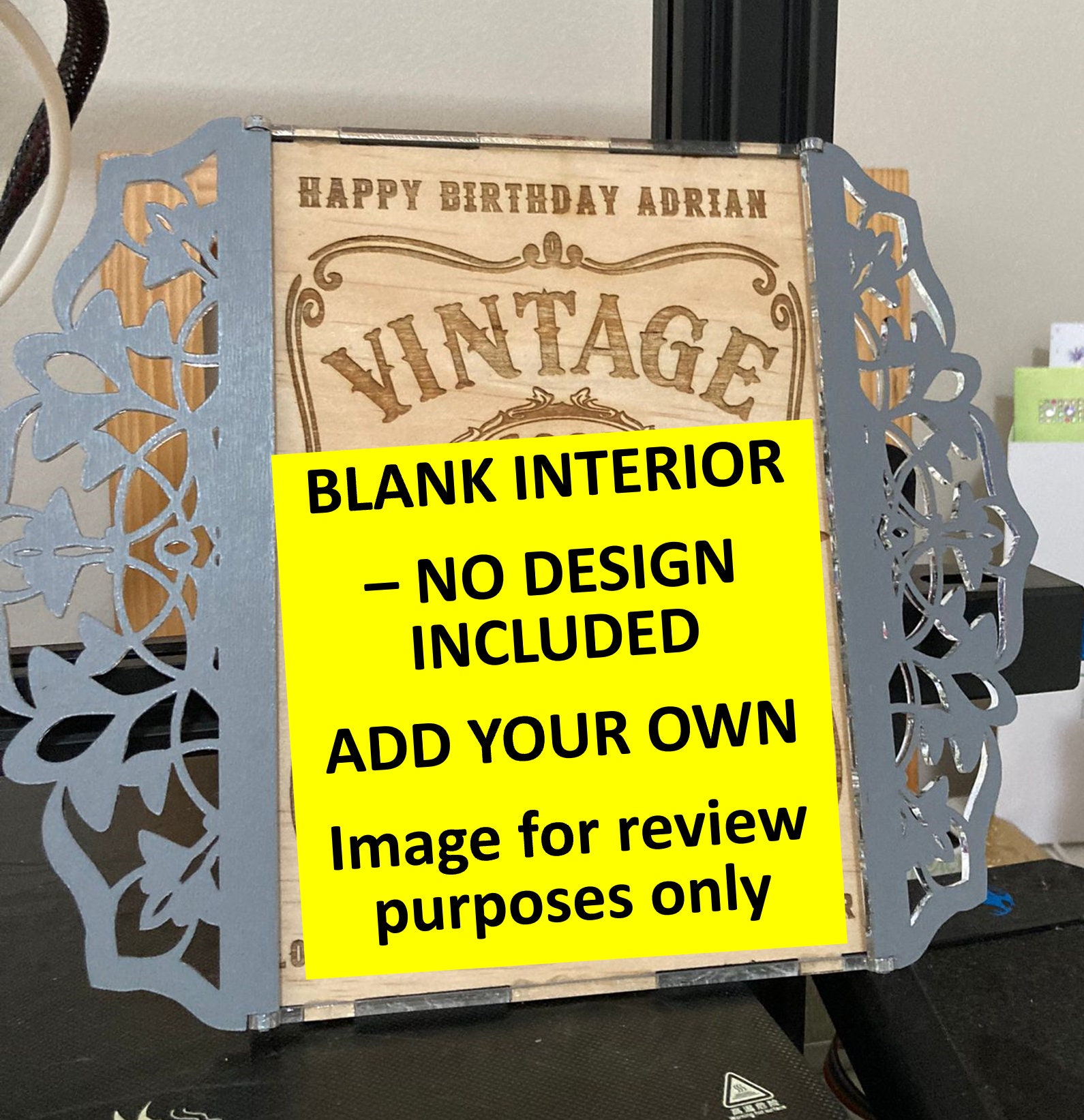 Laser Cut File: 3D Card for Birthday/wedding/special Occasion - 3mm ...