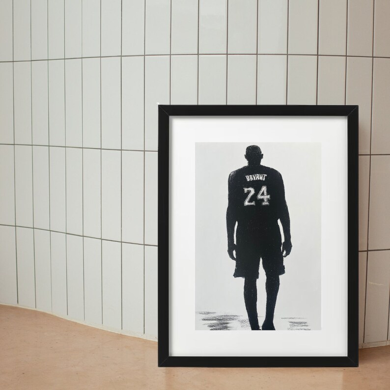 Kobe Bryant | "his Shadow" | Charcoal Drawing: 16' X 20' - Etsy