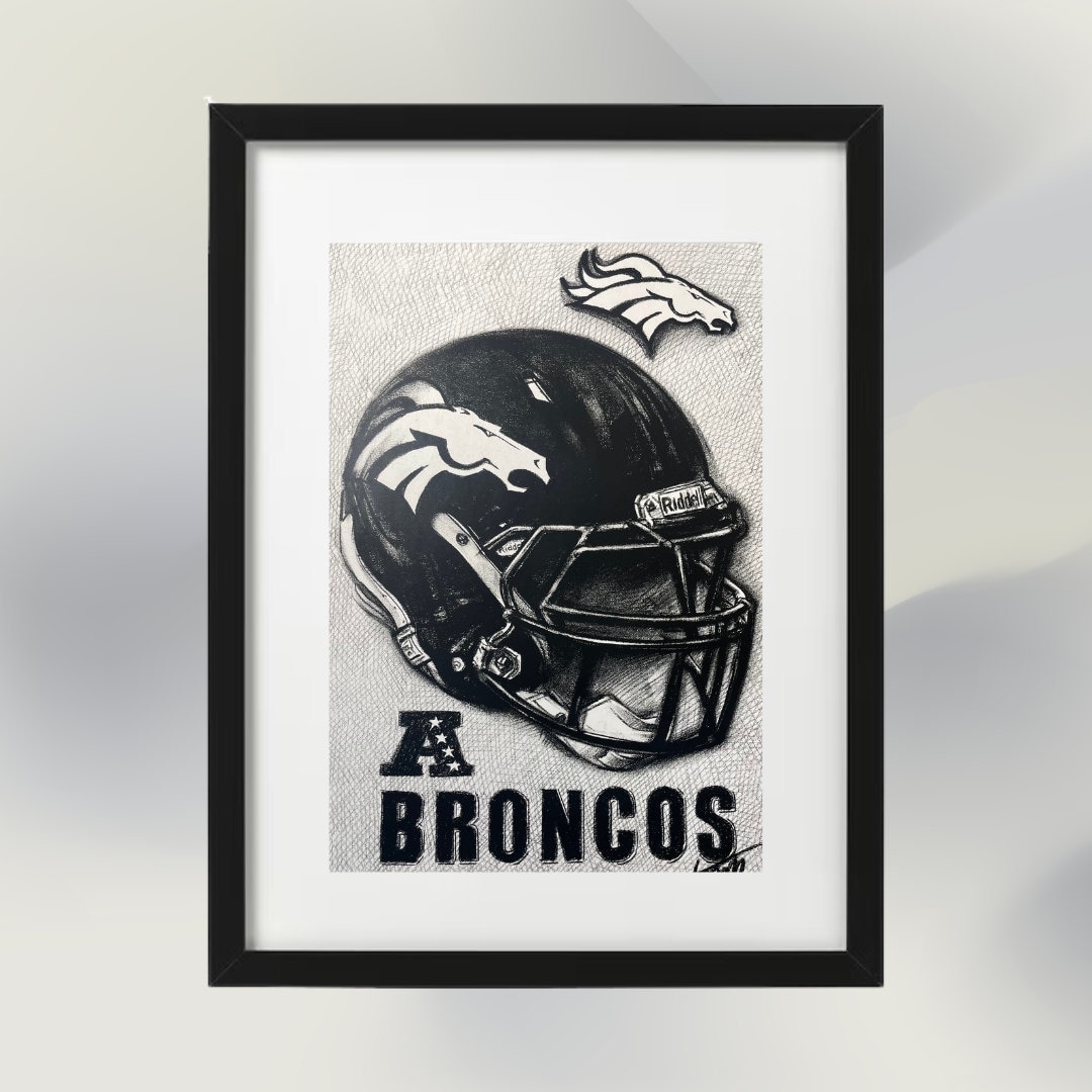 Broncos Football Helmet Template