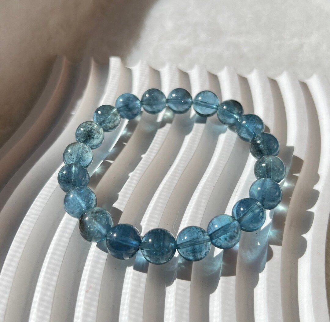 9mm Devil Blue Aquamarineaaaa Grade Boho Jewelry Natural Gemstone ...