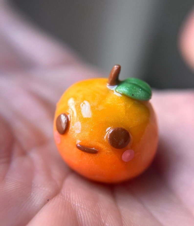 Peach Desk Pal, Peach Clay Figure, Kawaii Peach Figure, Cute Peach Desk ...