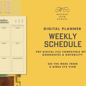 Undated Weekly Planner Productivity Template Daily Planner Wes - Etsy