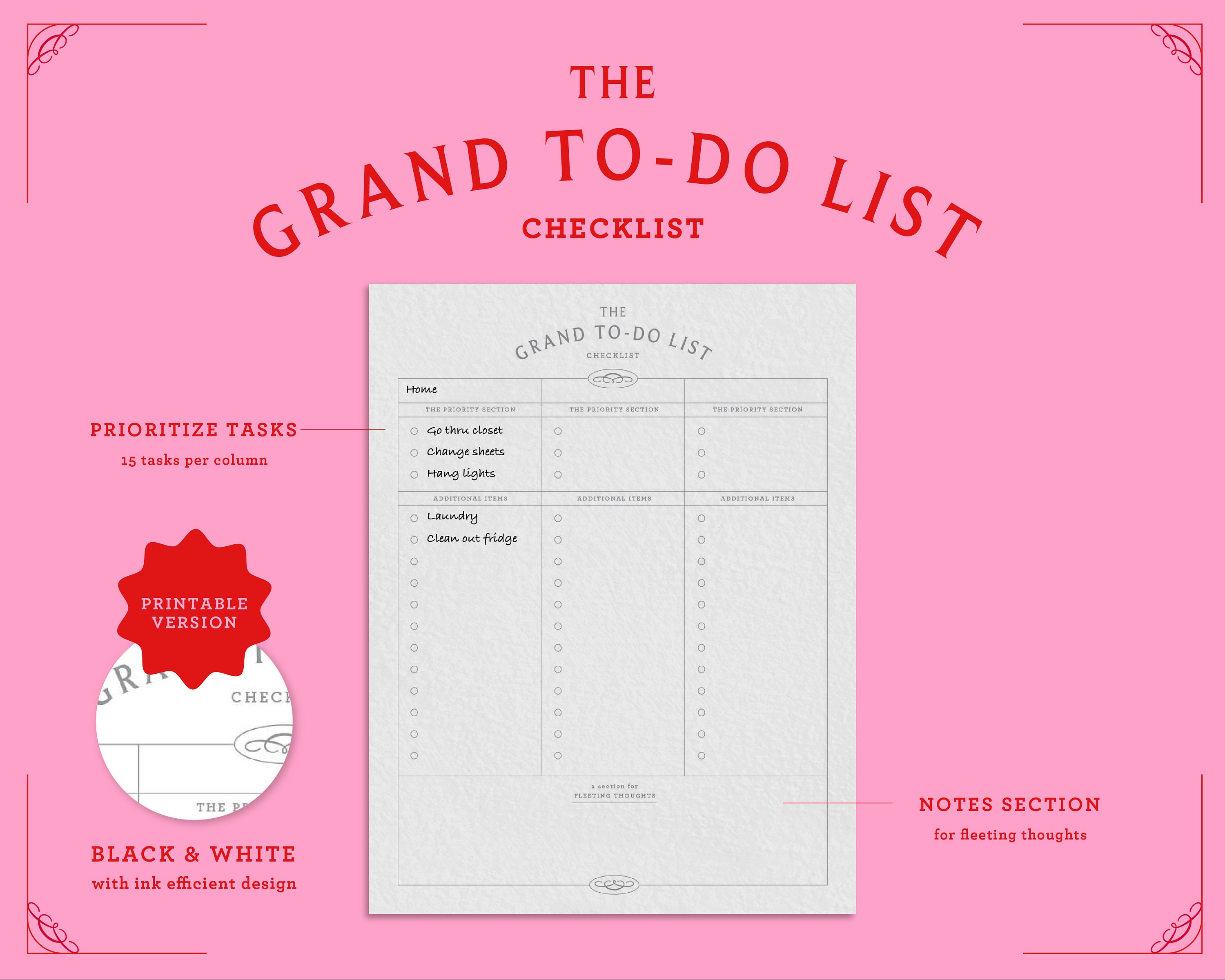 Printable Planner Bundle, Wes Anderson Gift daily Weekly Monthly to Do ...