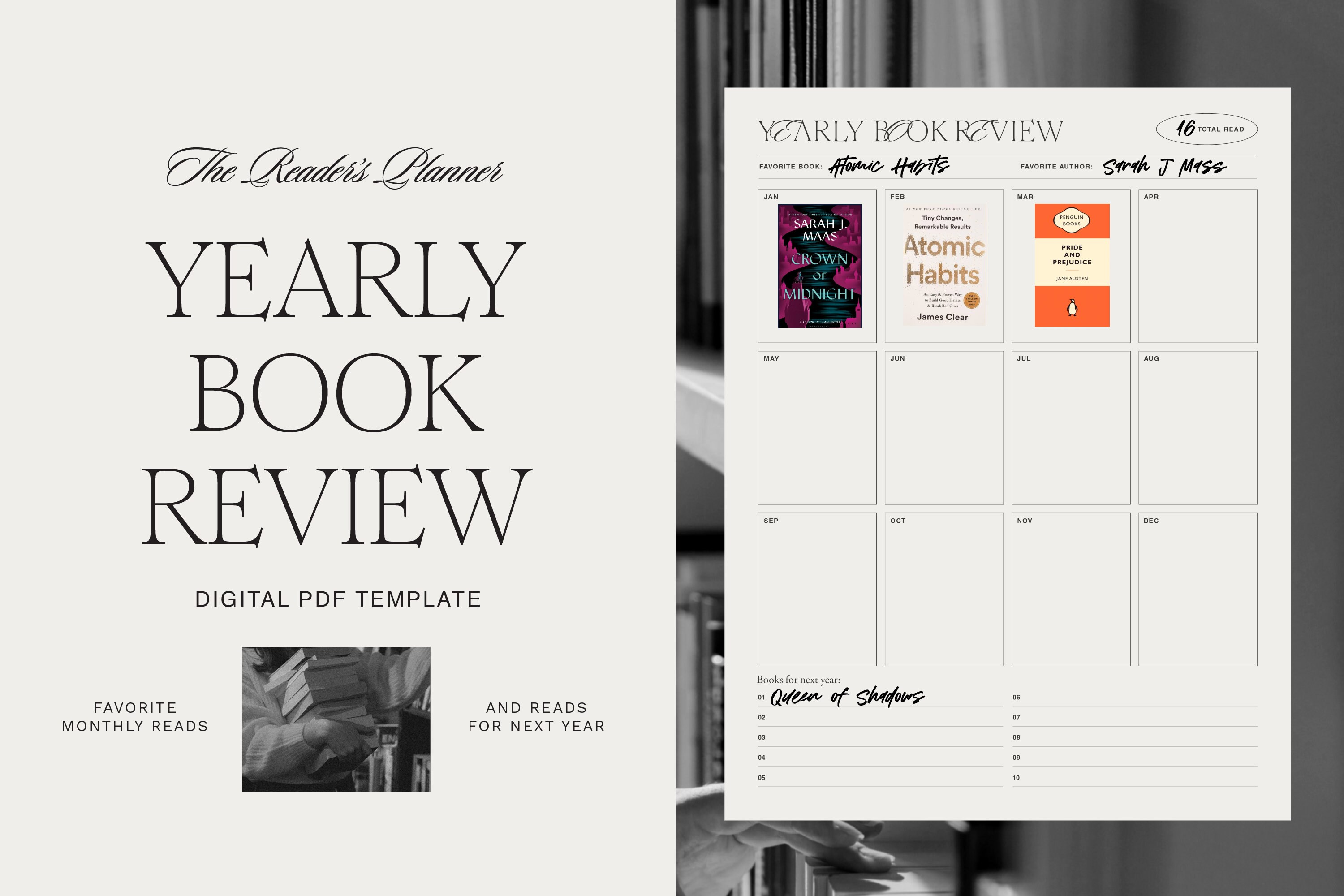 Digital Reading Journal, Book Review Planner for Ipad, Reading Tracker ...