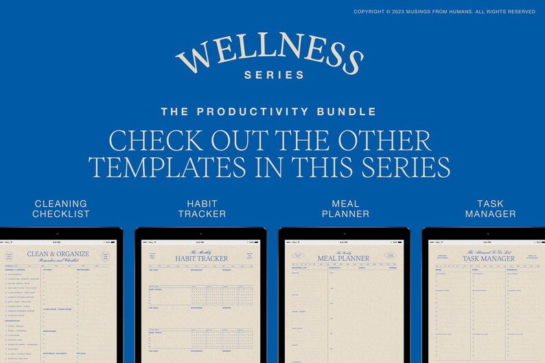 Clean Organize Checklist Schedule Productivity Digital Planner ...