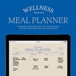 Weekly Meal Planner Digital Planner Meal Prep Productivity Motivation ...