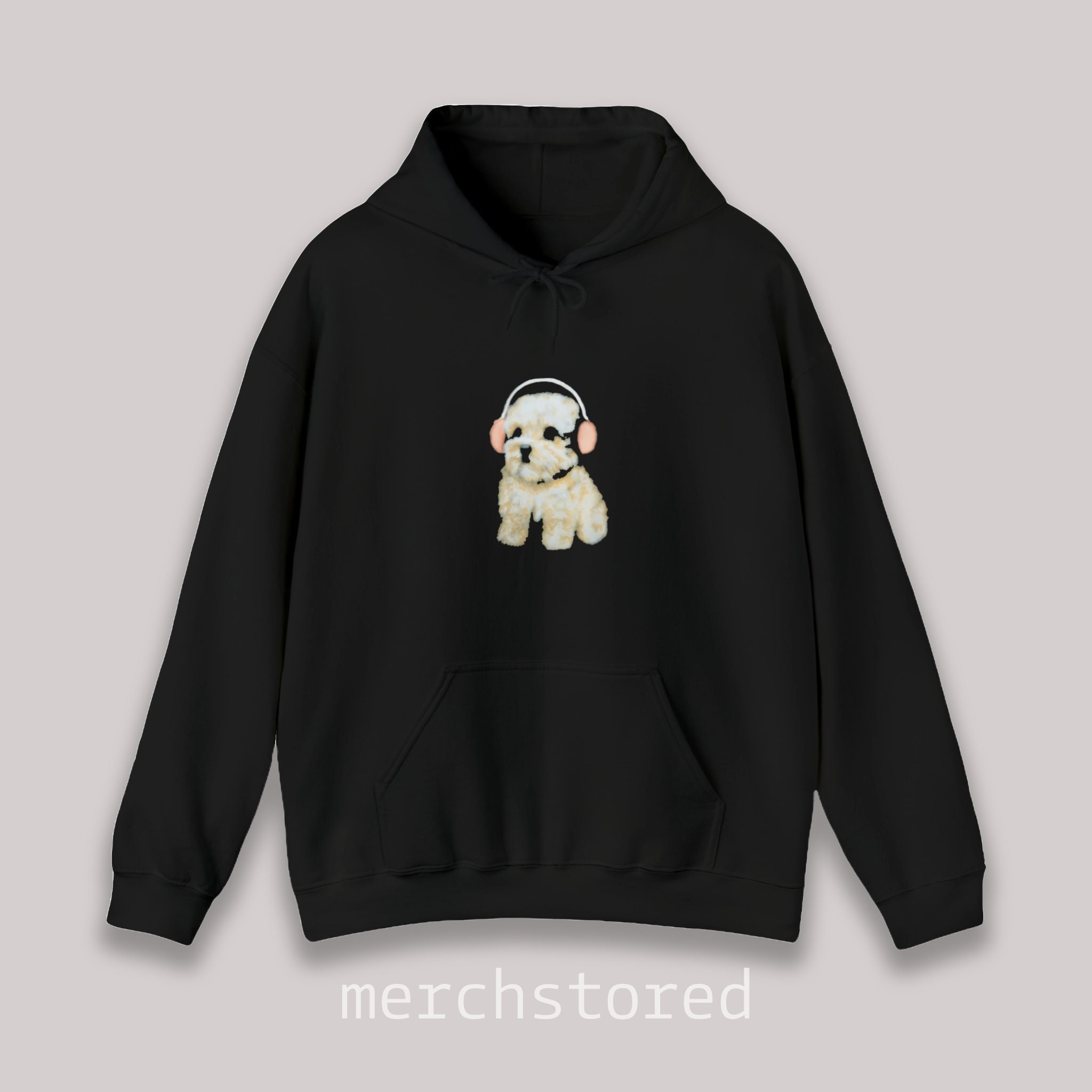 Clairo Dog Puppy Headphones Hoodie Merch Y2K Indie Cute Trend Gift ...