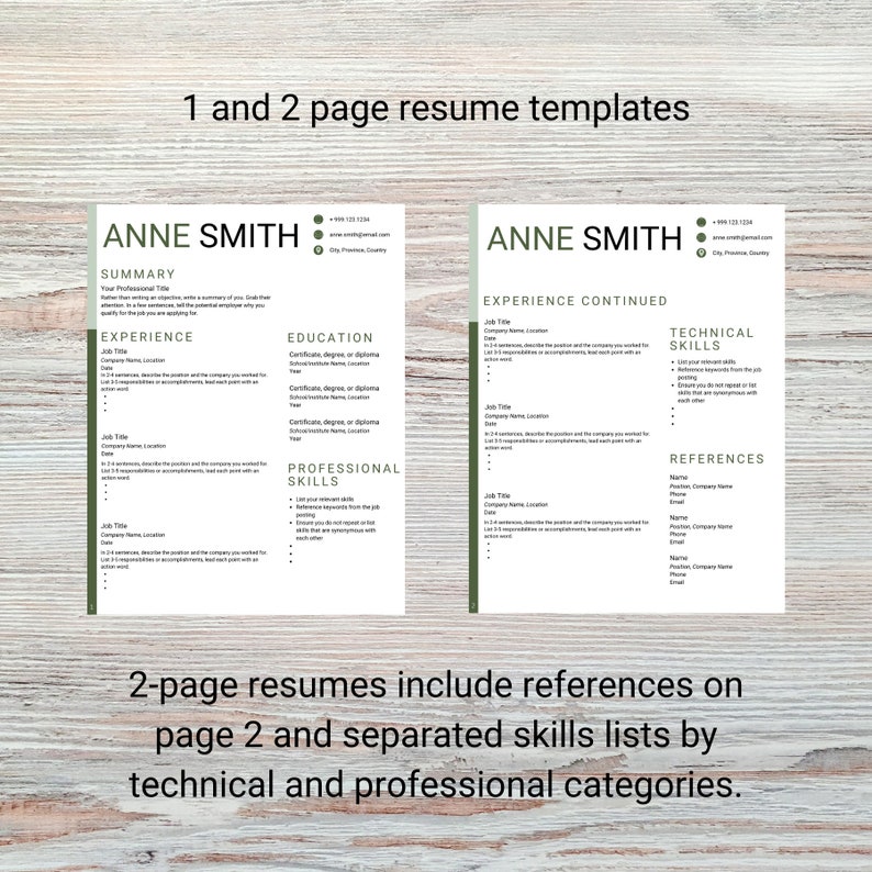 Resume Cover Letter References Templates on Canva - Etsy Resume Cover Letter References Templates on Canva - Etsy