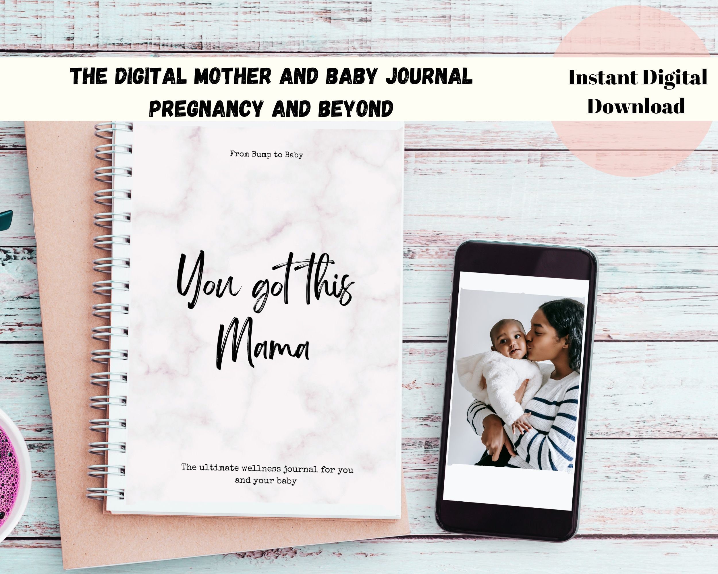 Pregnancy and Postpartum Digital Mother and Baby Journal and Beyond ...