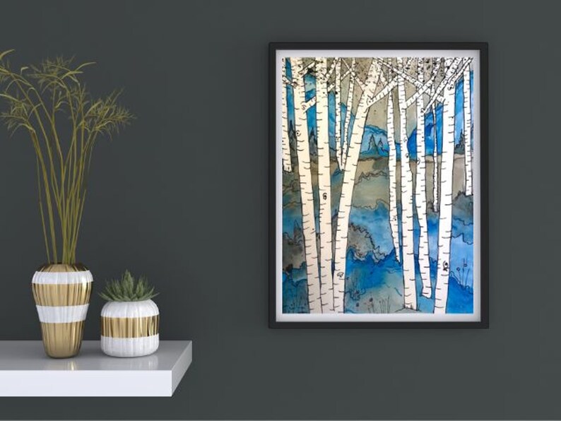 Aspen Tree Print, Aspen Print, Aspens, Tree Print, Mountain Home Decor ...