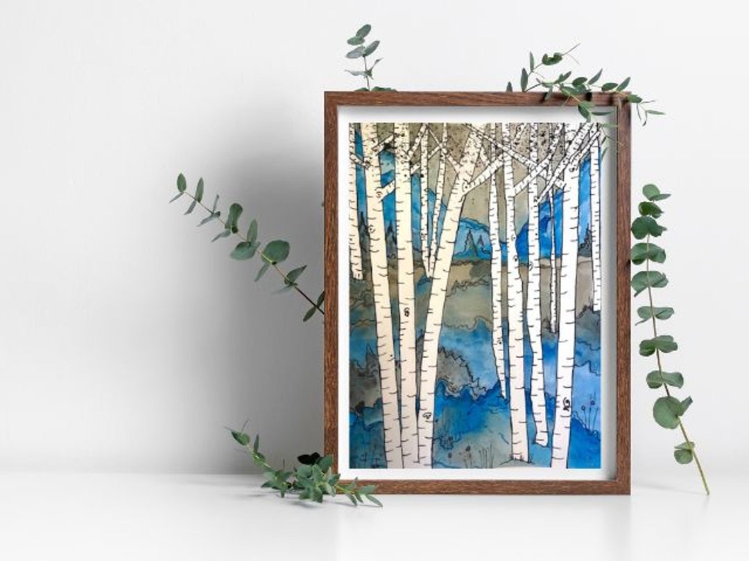 Aspen Tree Print, Aspen Print, Aspens, Tree Print, Mountain Home Decor ...