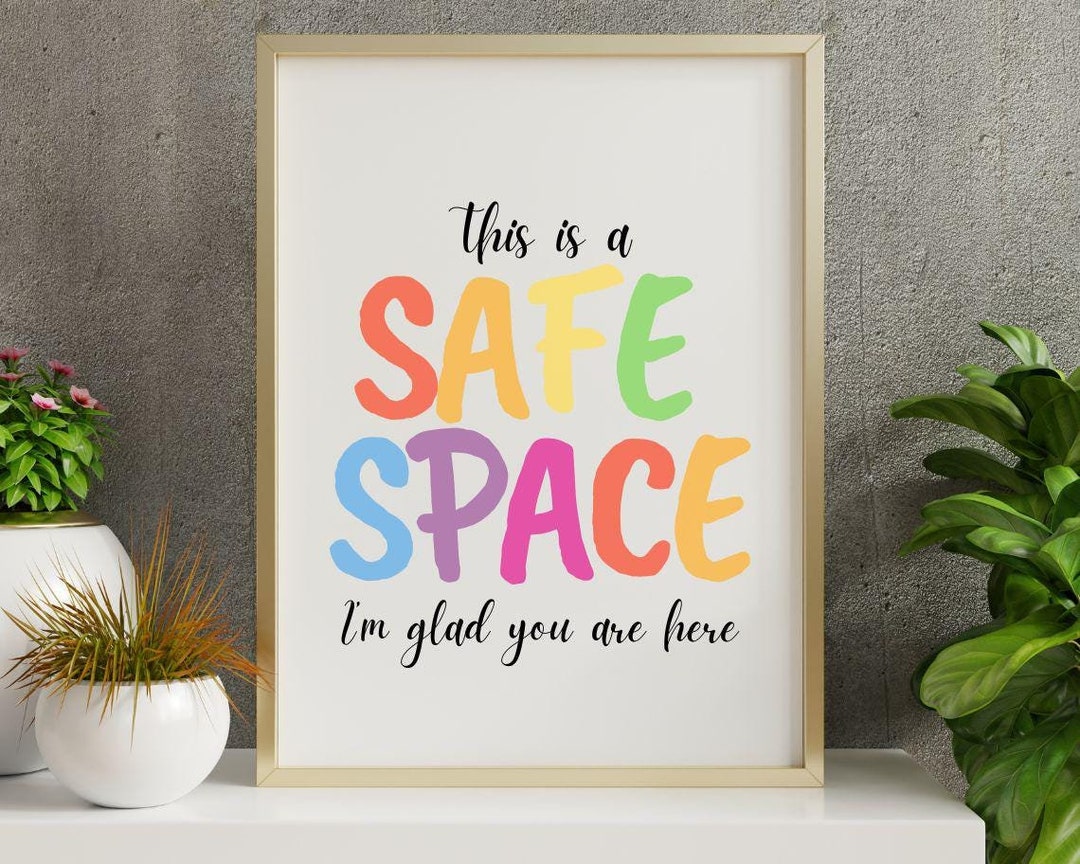 Safe Space Sign, School Counselor Sign, Therapist Sign, Calming Corner ...