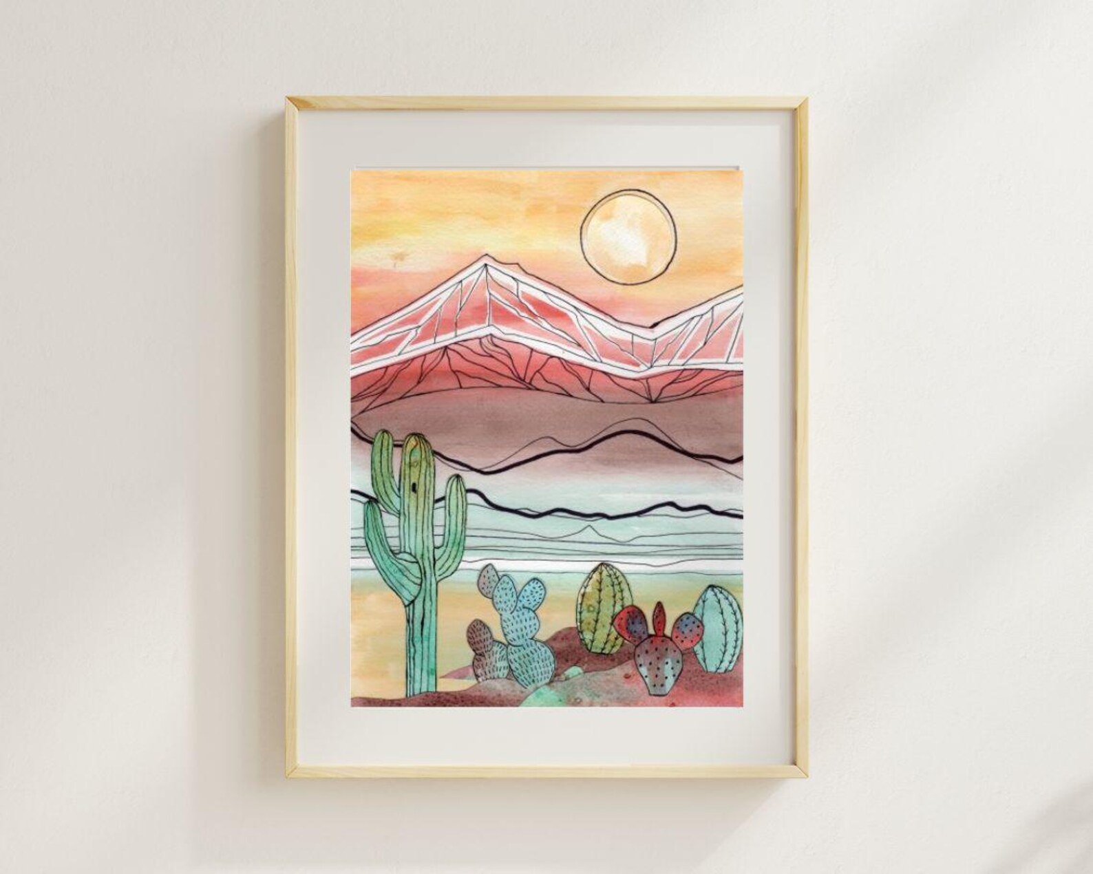 Arizona Cactus Print, Saguaro Cactus Print, Saguaro Cactus Art, Cactus ...