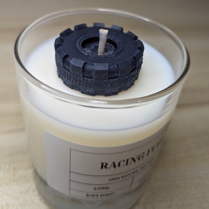 Racing Fuel, Petrol Scented Soy Wax Candle: Formula One Tire Novelty ...