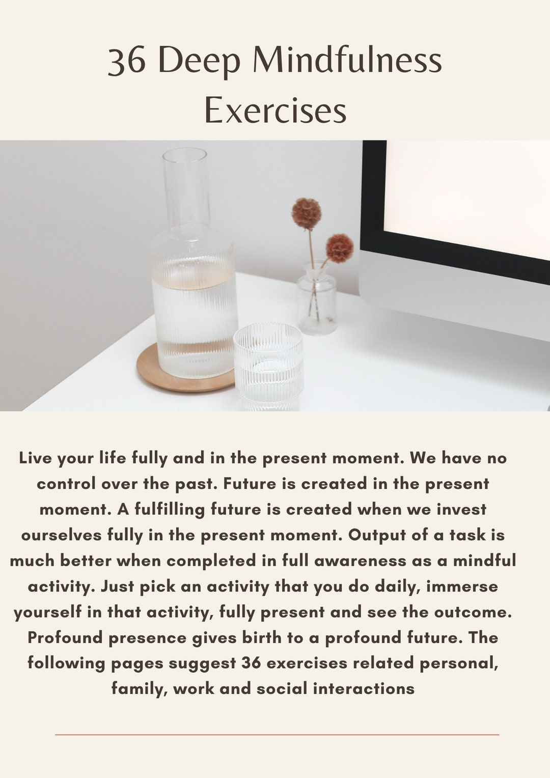 36 Mindfulness Exercises | Deep Prompts | Printable PDF - Etsy