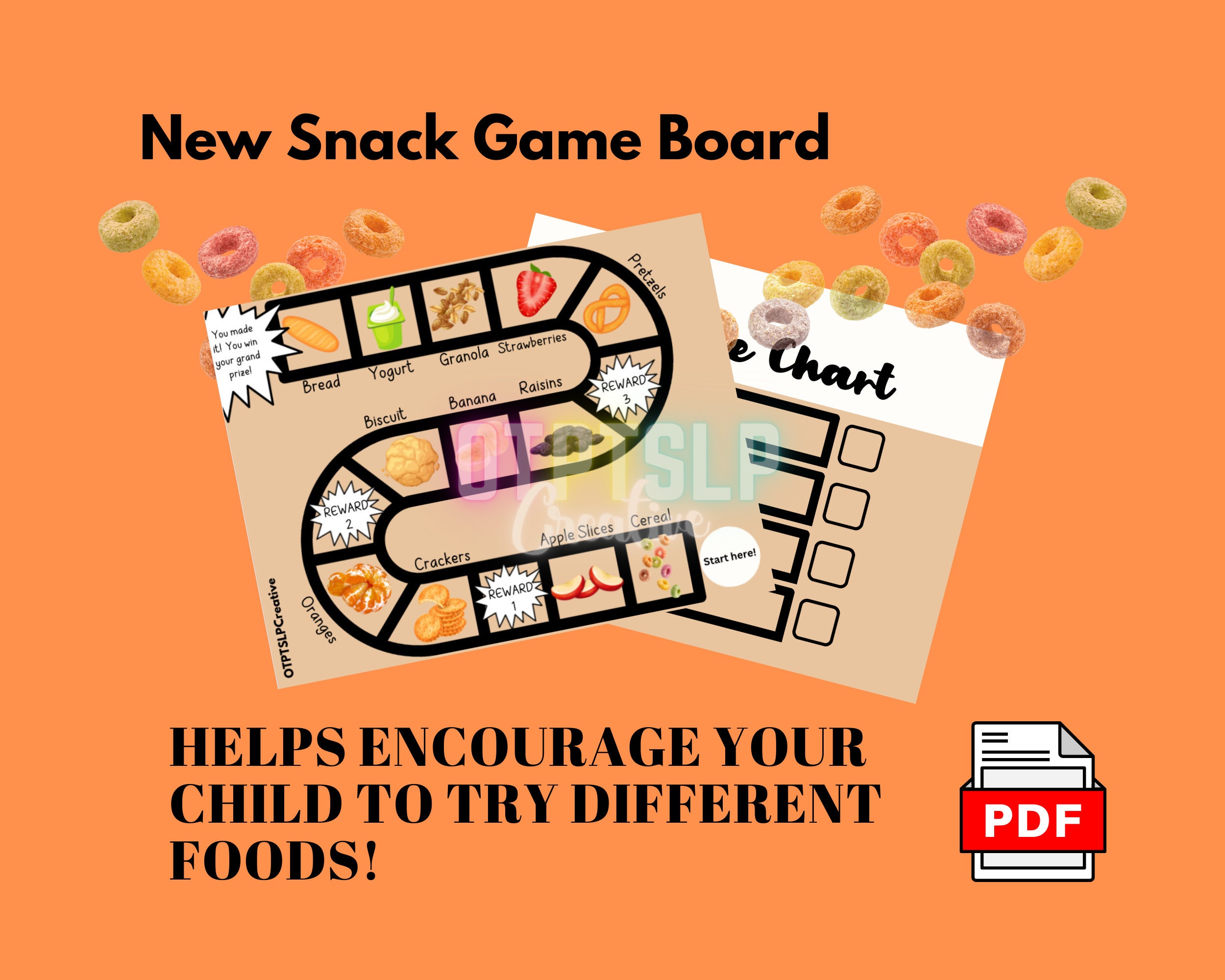 Try New Snacks! Game Board | Occupational Therapy Activities, OT ...