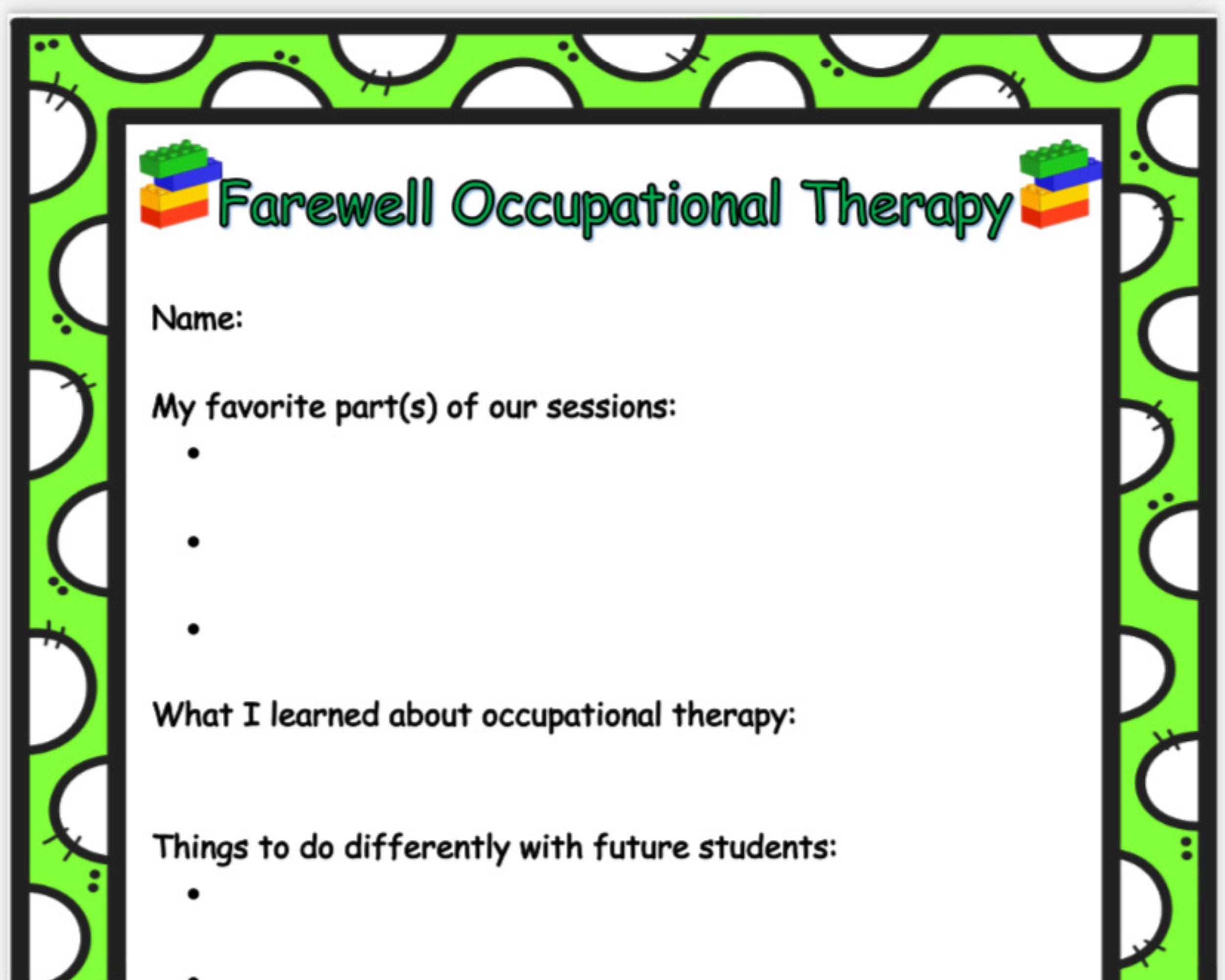 OT Fieldwork Student Farewell | Student Survey, PDF Digital Download - Etsy