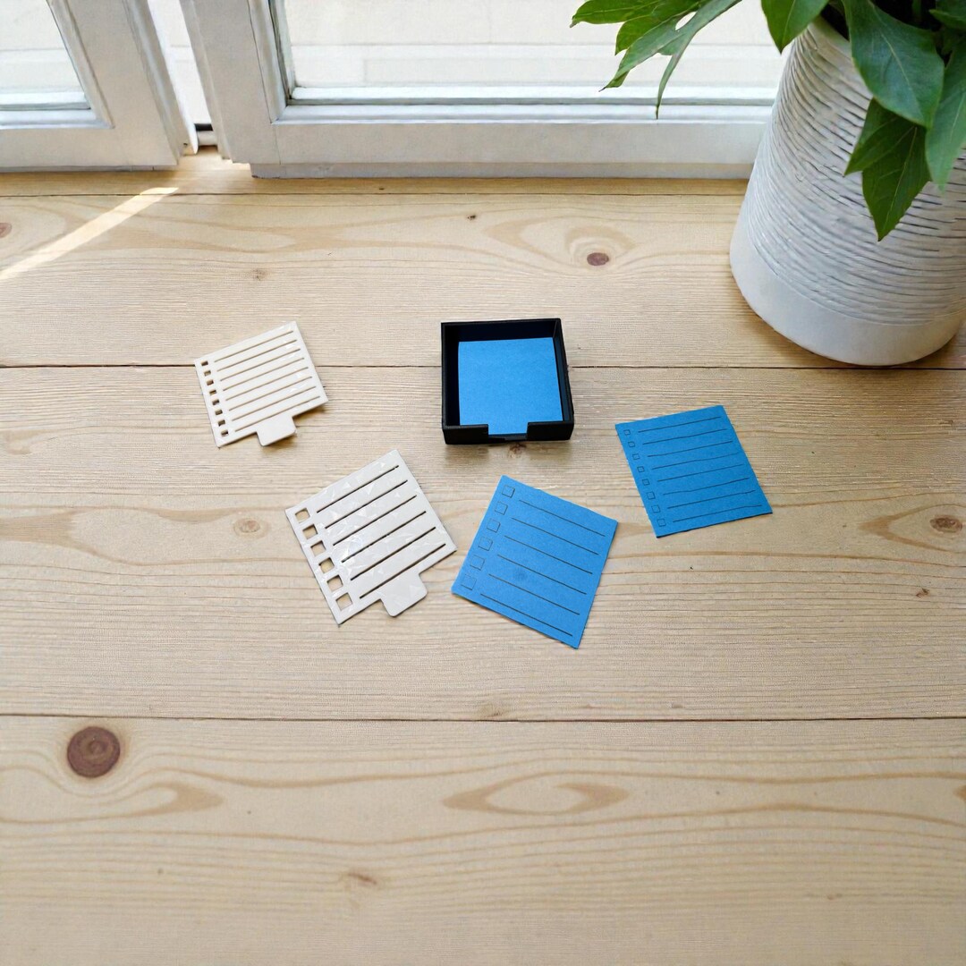 Post-it Note Stencil Kit With Base | Bullet Point Stencils | 3D Printed ...