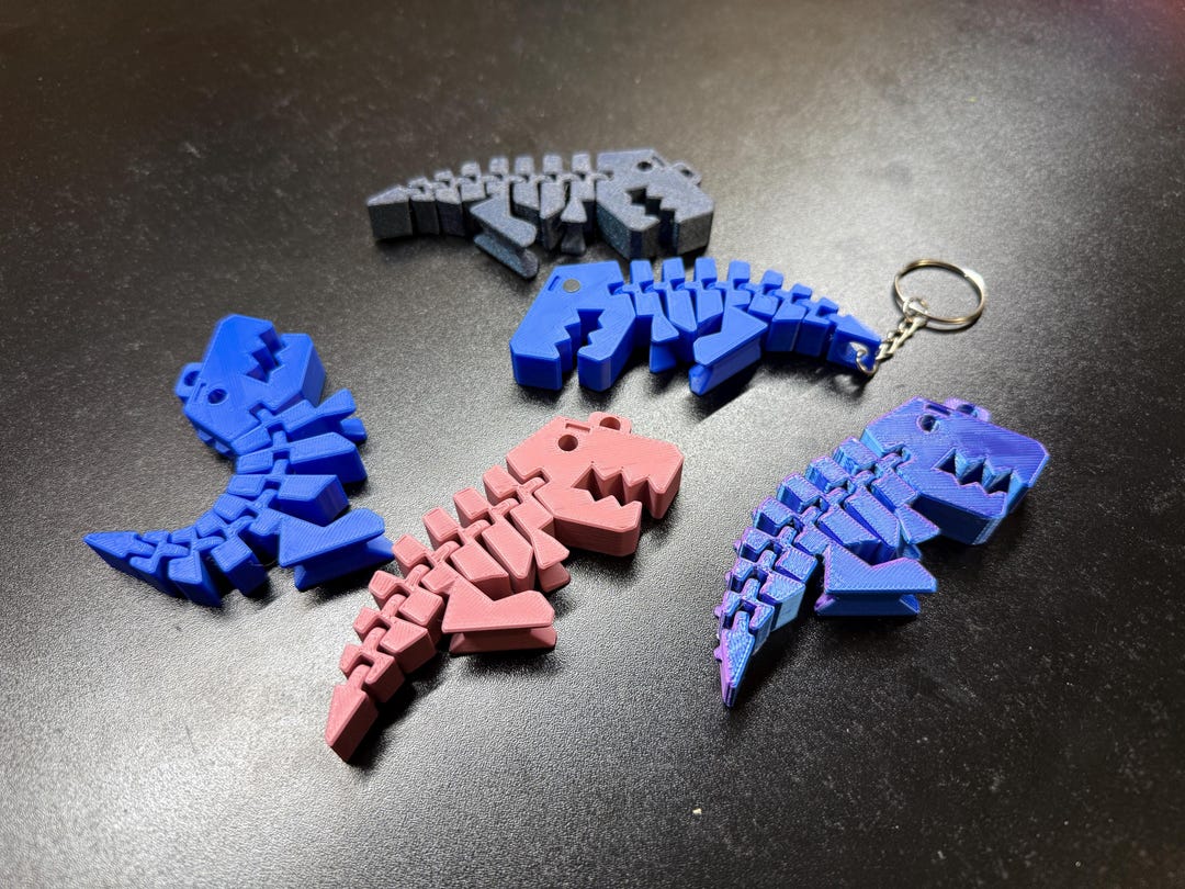 Dinosaur Keychain Bundle Pack - Flexi Trex Keychain - Sensory Toy ...