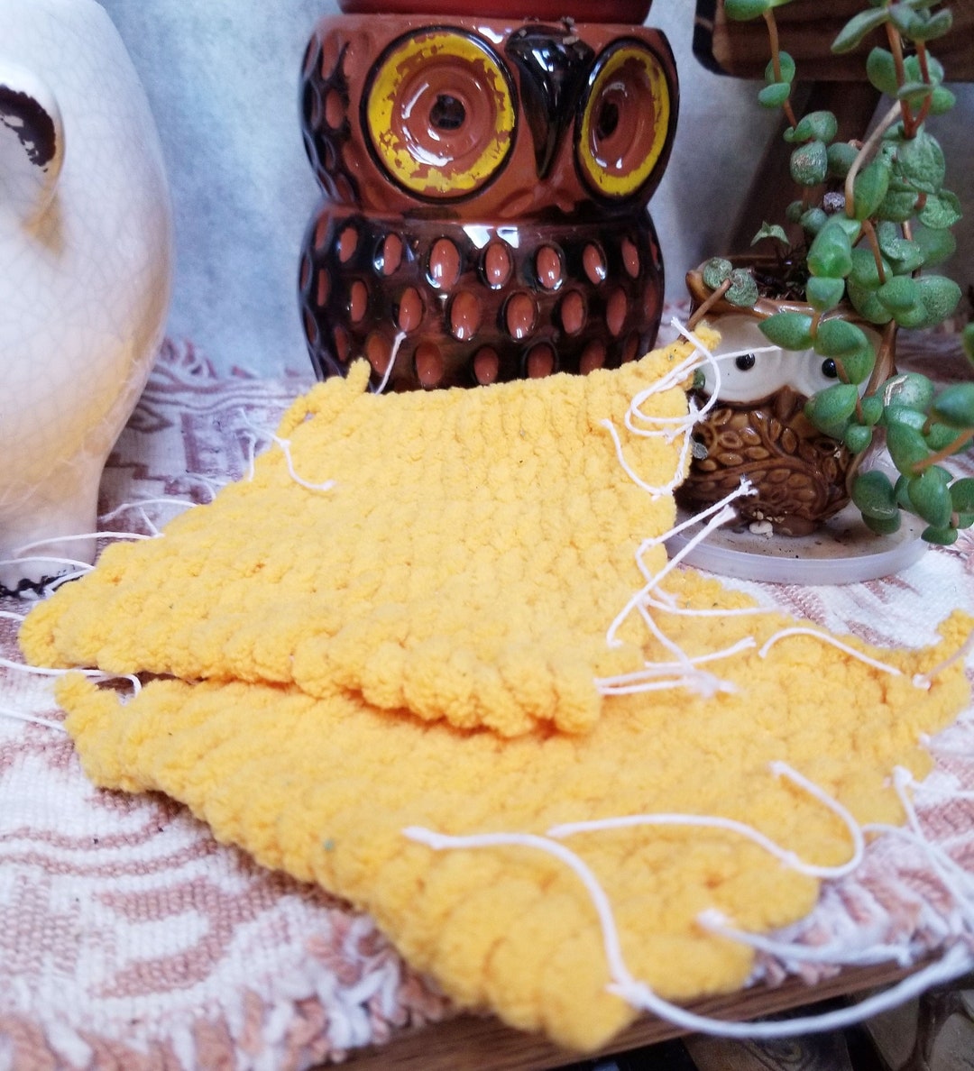 Woven Coasters in Lemon Yellow (set of 2) - Etsy