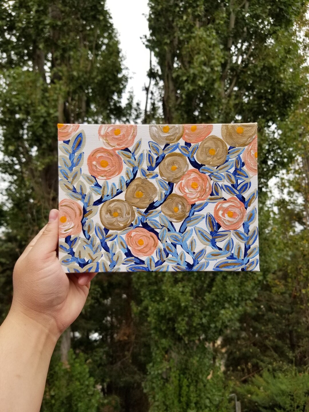 Neapolitan Flower Garden Original Painting - Etsy