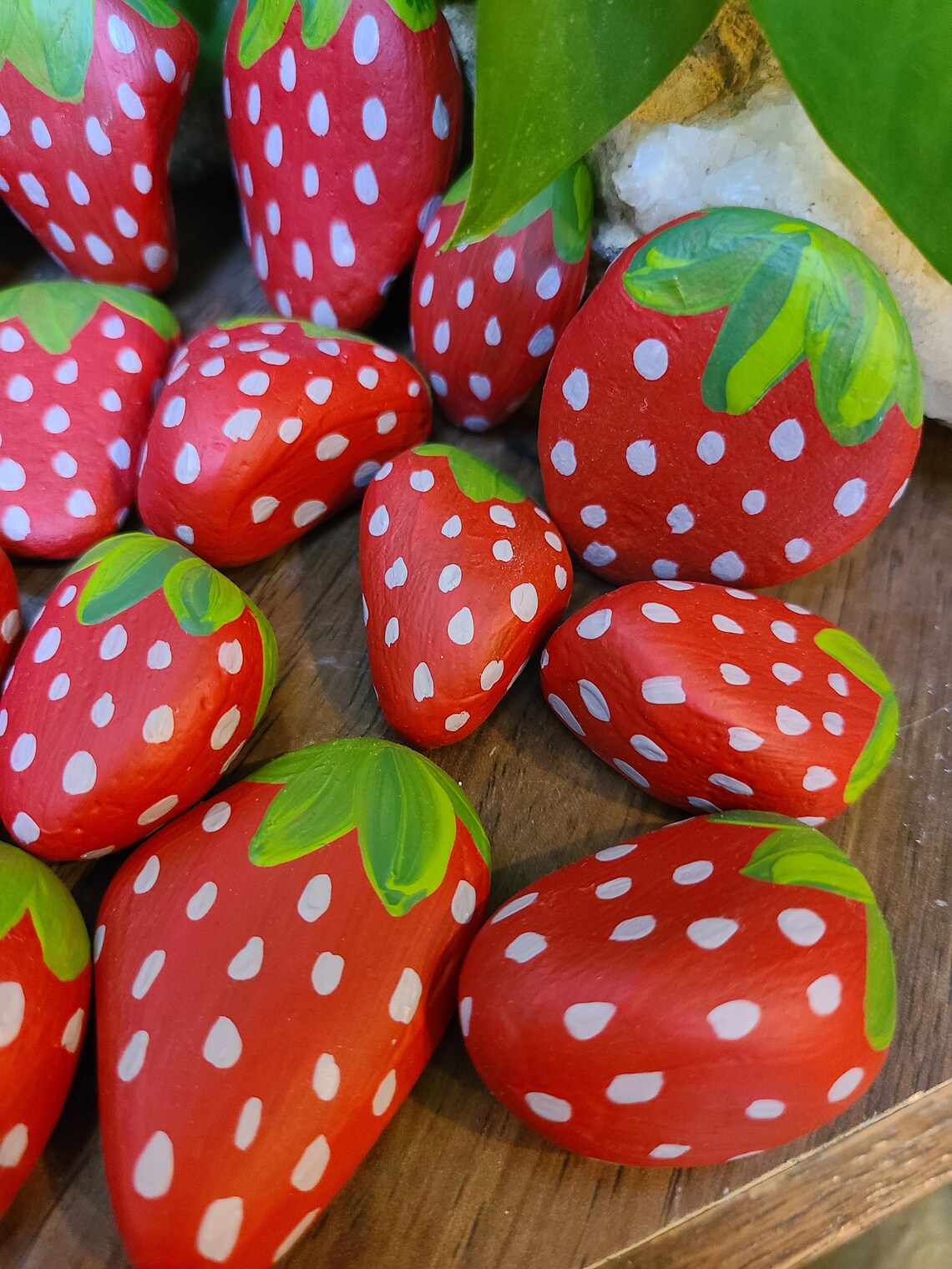 Assorted Strawberry Painted Rock 1 - Etsy