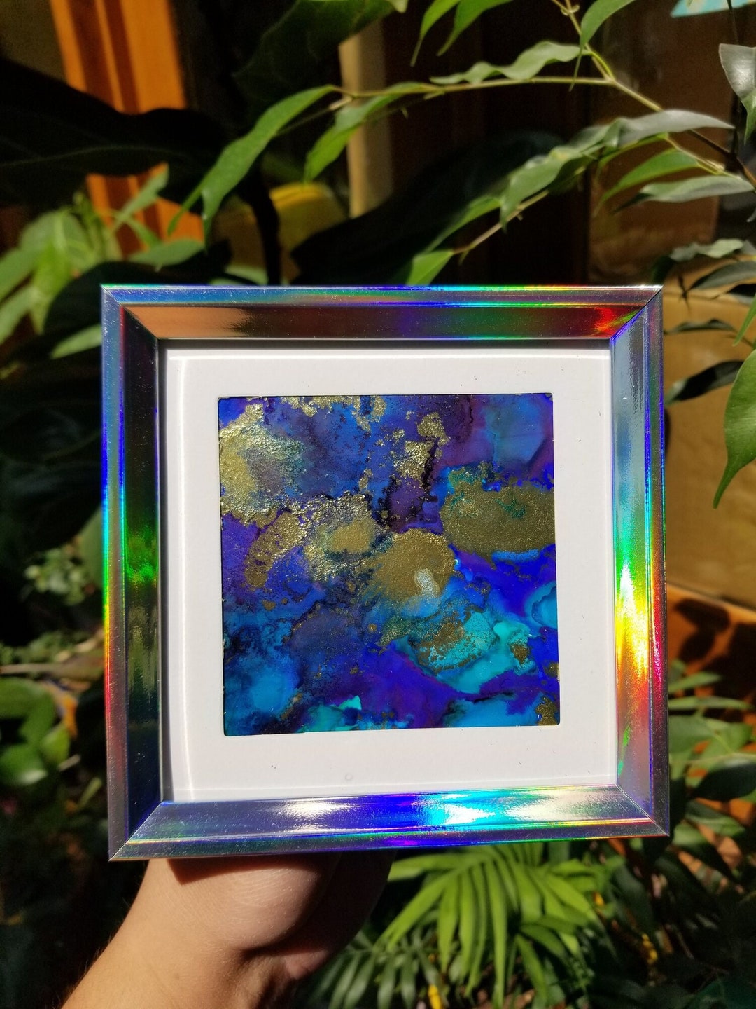 Rainbow Art Alcohol Ink Colorful Wall Art Abstract Street Art Style Ink ...