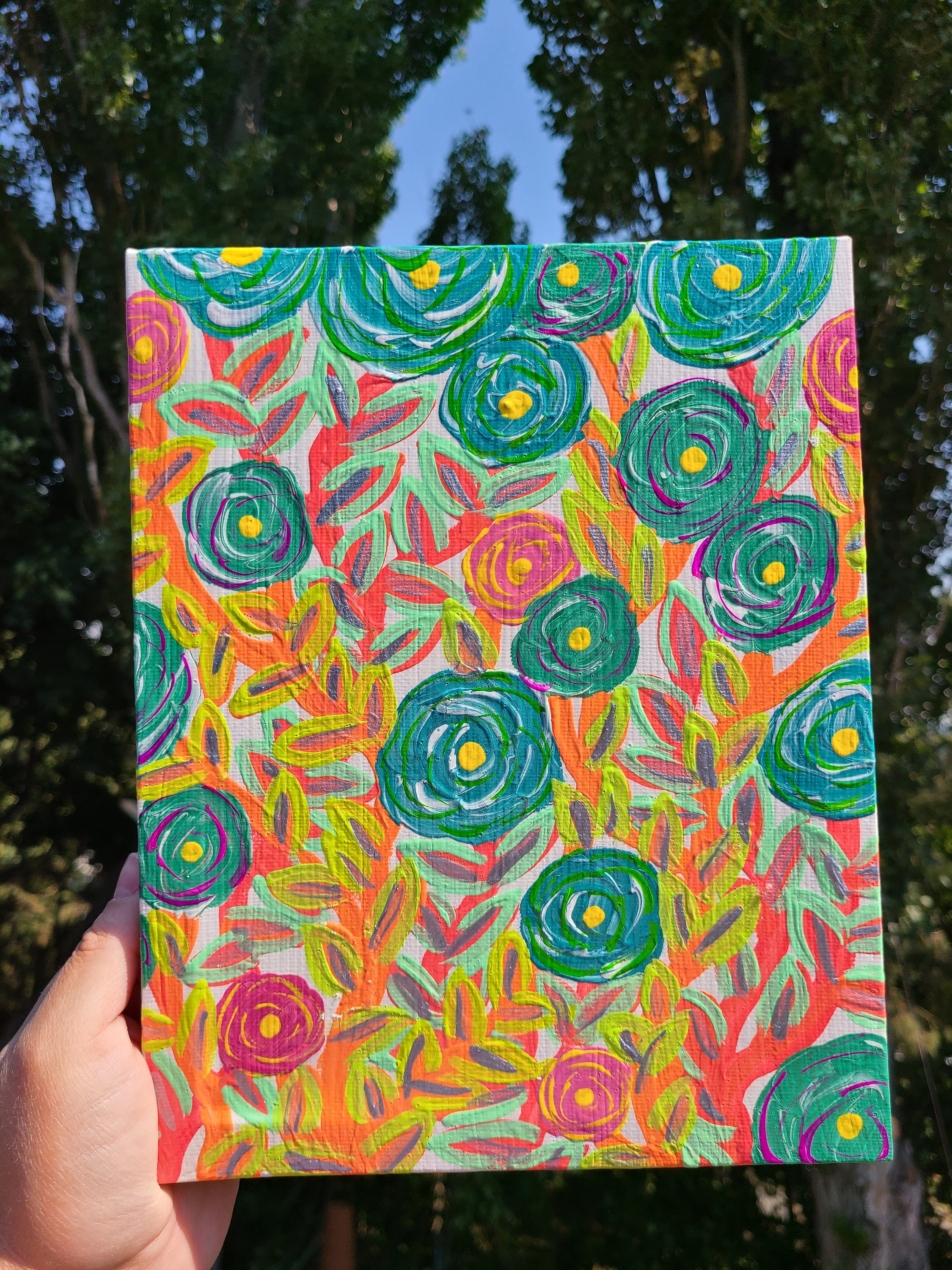 Jungle Poppies Original Painting - Etsy