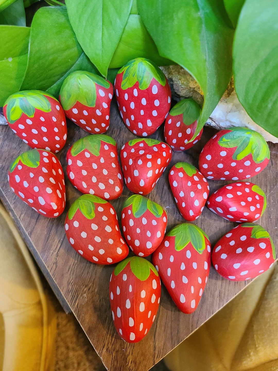 Assorted Strawberry Painted Rock 1 - Etsy
