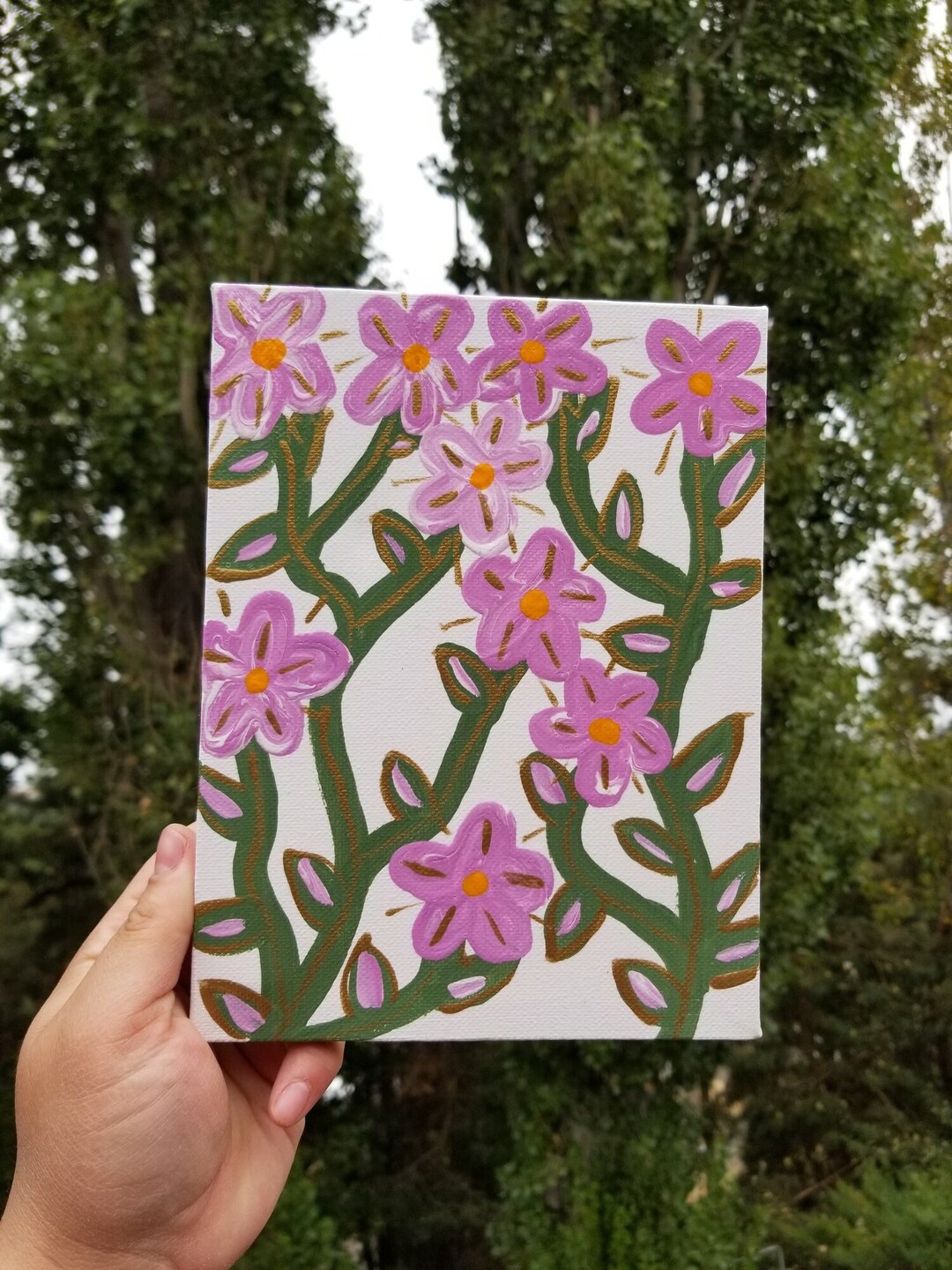 Purple June Bloom Original Painting - Etsy