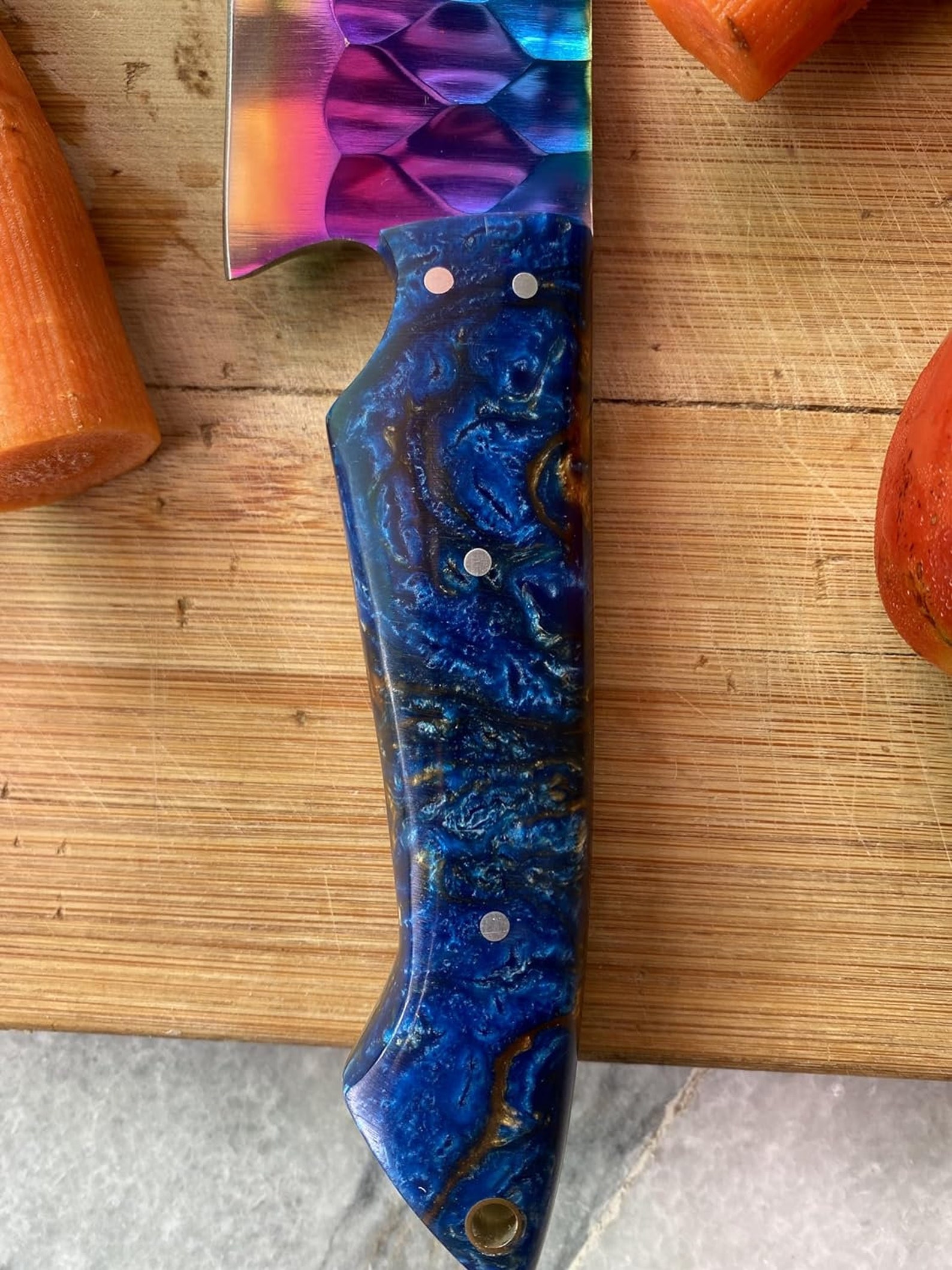 Custom Chef Set: 5-piece Rainbow-colored Plasma Coated Chef Set With ...