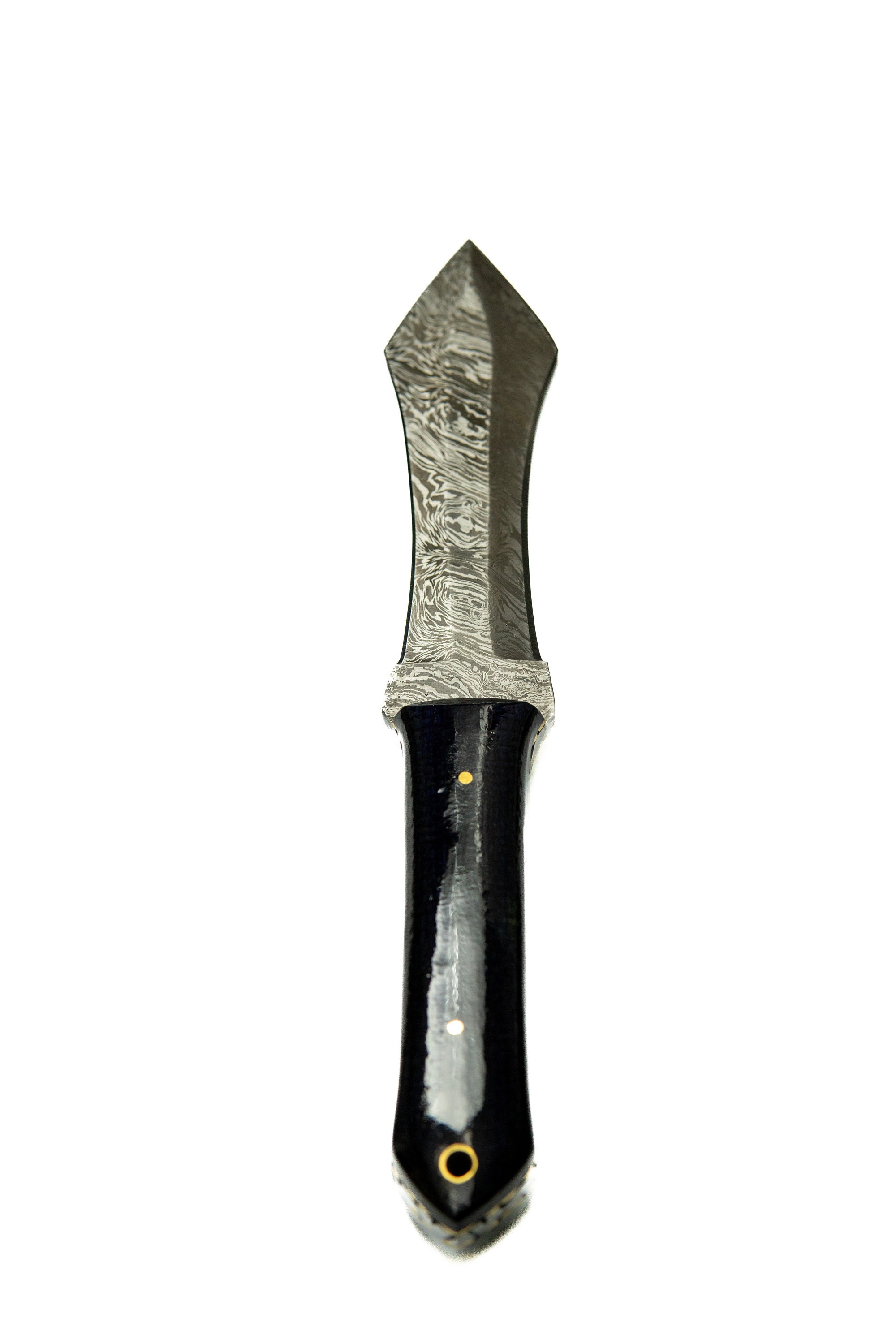 Rare Damascus Steel Art Dagger With Bull Handle - Etsy