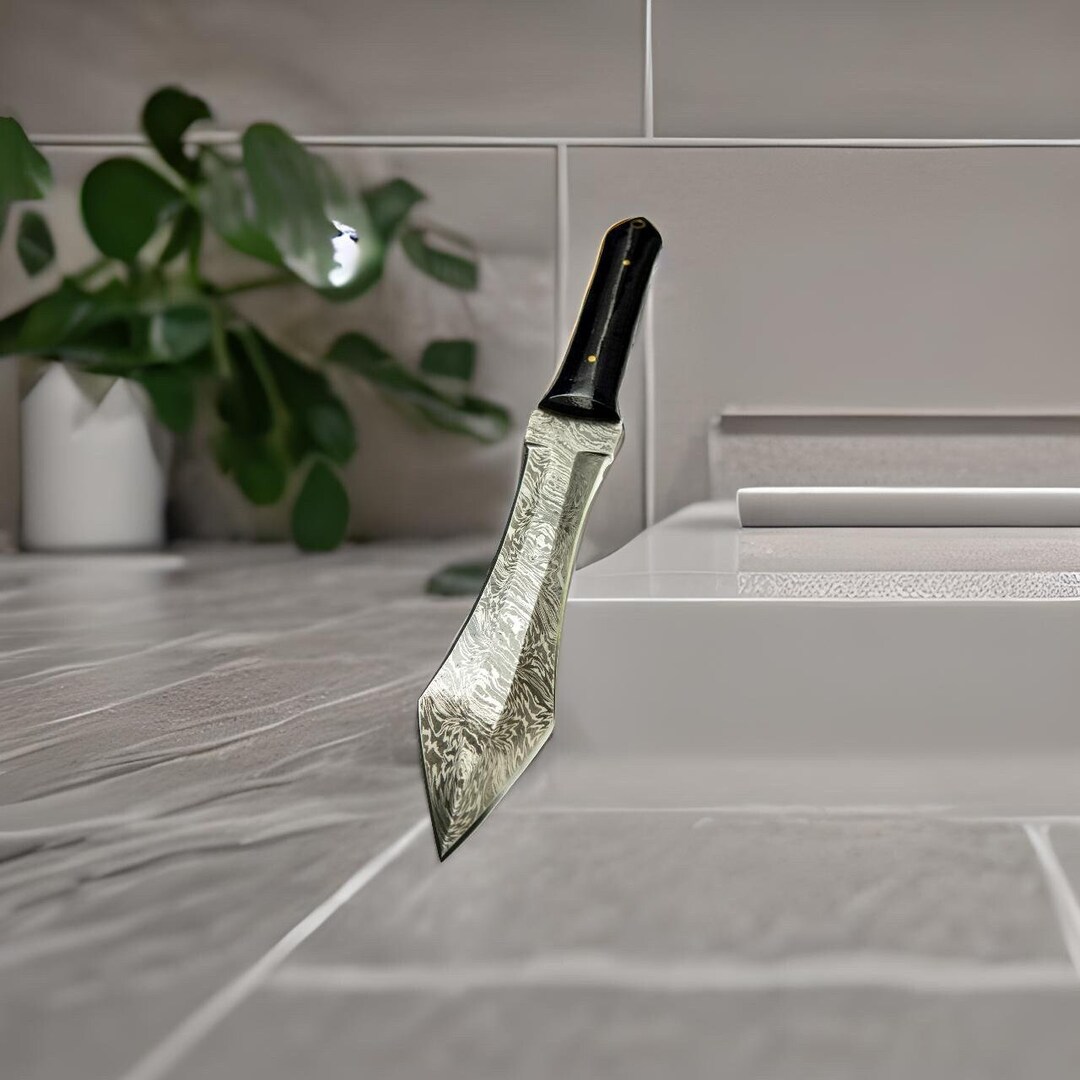 Rare Damascus Steel Art Dagger With Bull Handle - Etsy