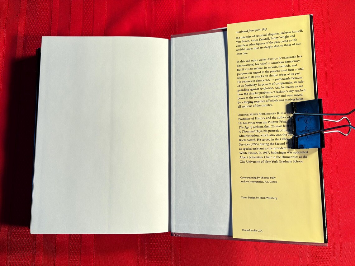 The Age of Jackson, by Arthur M. Schlesinger, Jr., Hardcover Book, 1971 ...