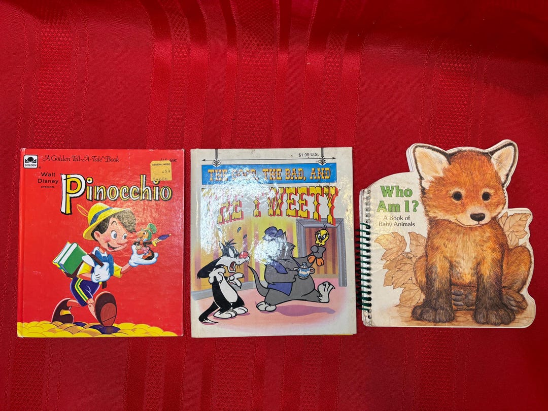 Vintage Children’s Book Bundle, Pinocchio, the Good, the Bad, and the ...