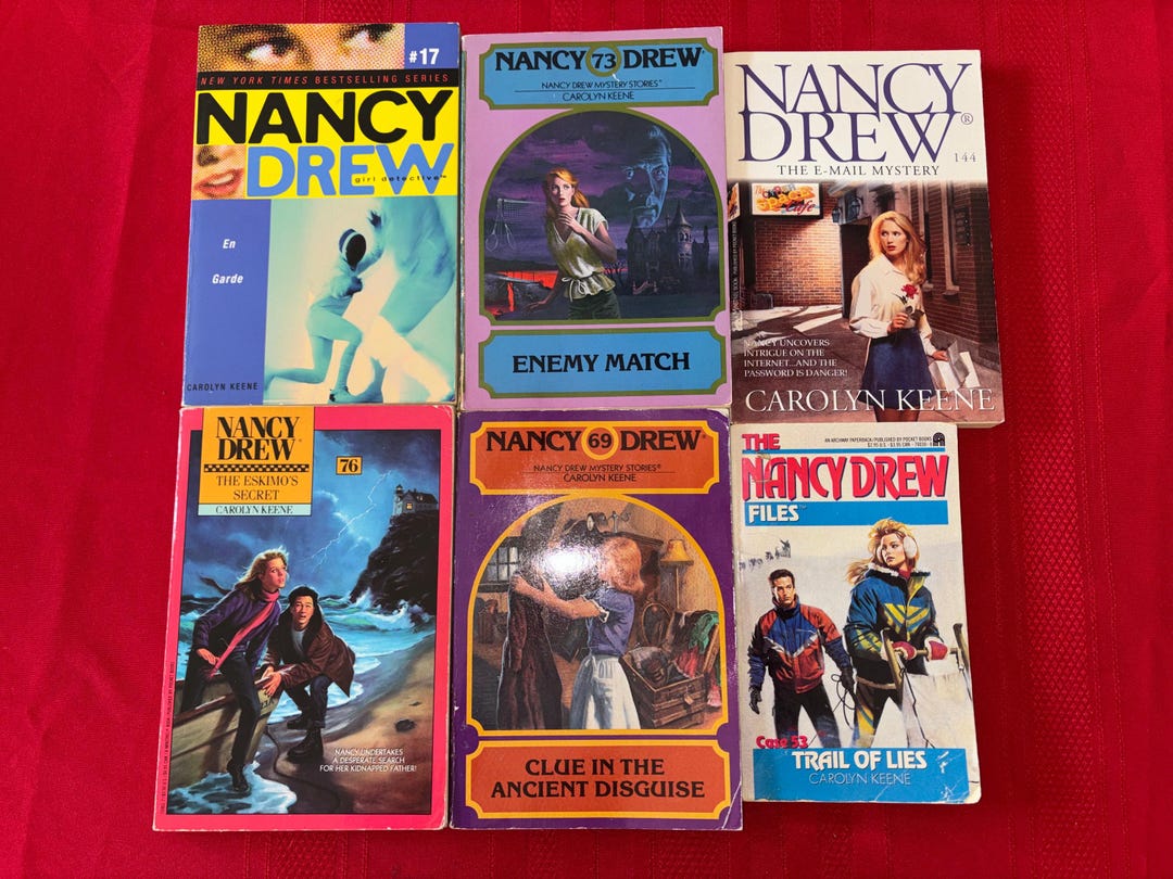 Nancy Drew Girl Detective, Children’s Vintage Book Bundle, 6 Paperback ...