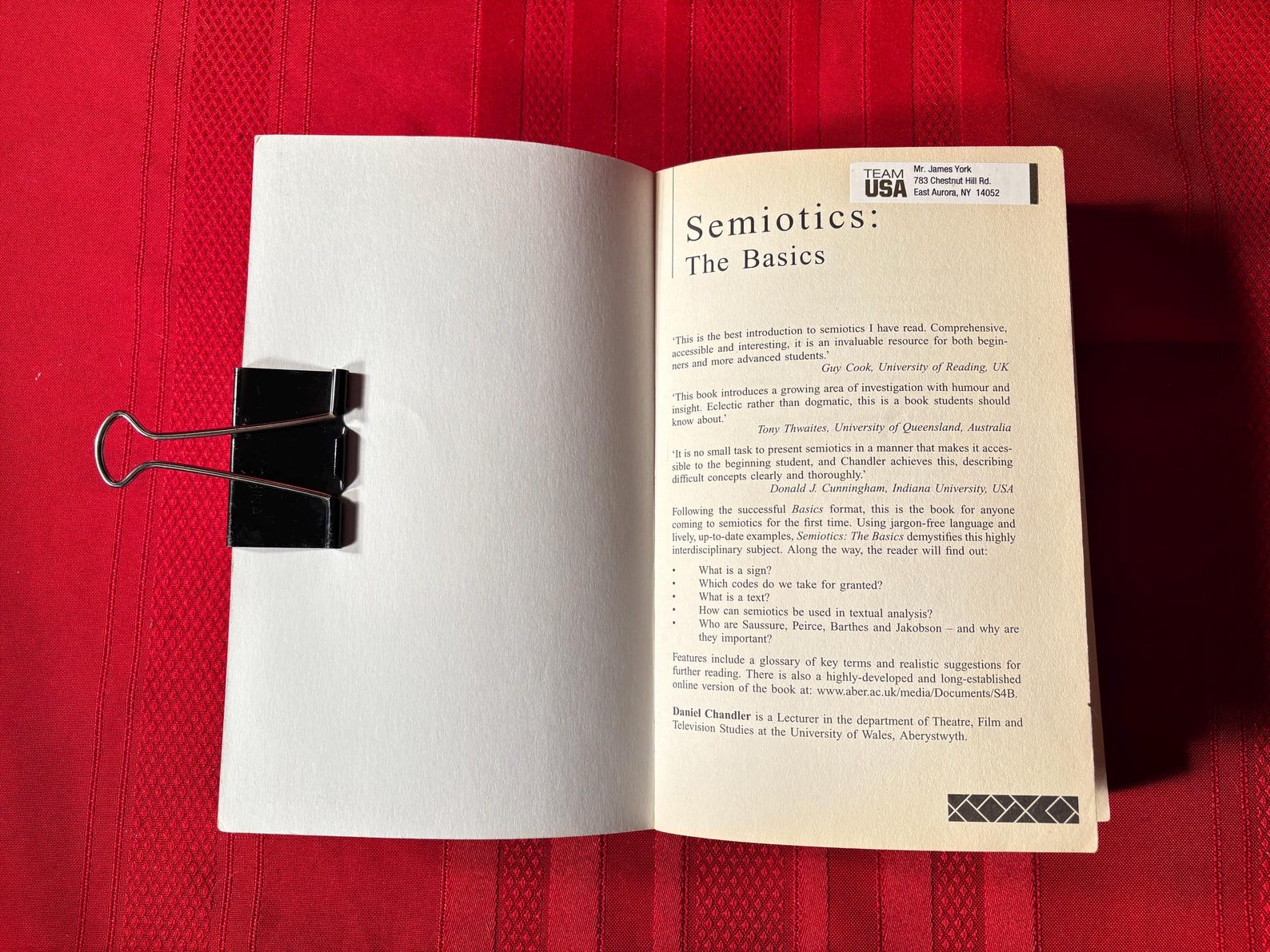 The Basics, Semiotics, by Daniel Chandler, Paperback Book, 2006 - Etsy