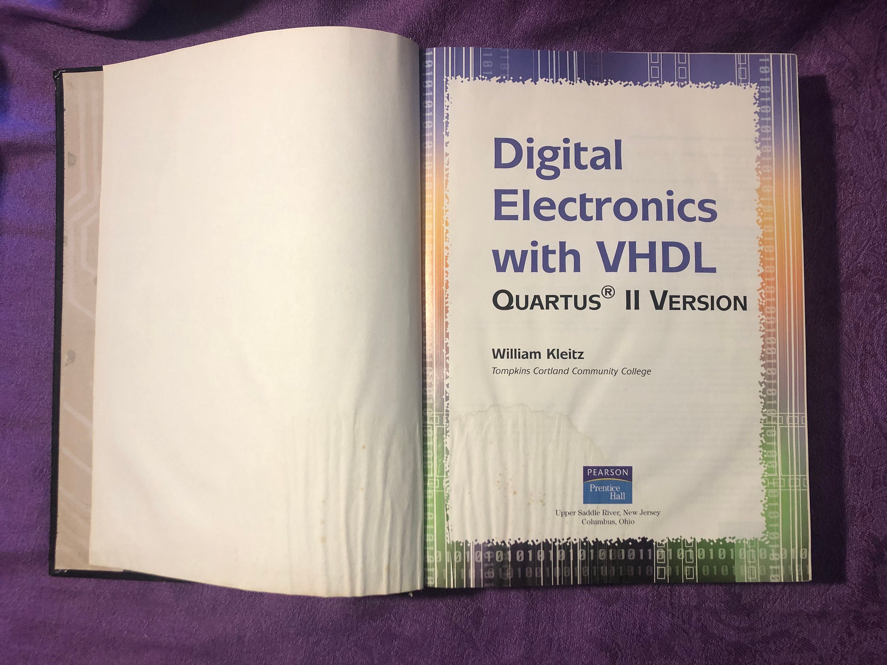 Digital Electronics With VHDL Textbook William Kleitz - Etsy