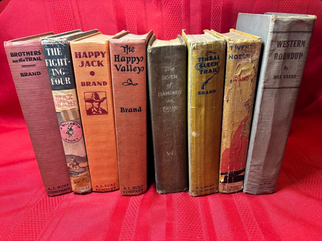Damaged Book Bundle, Max Brand Book Bundle, Vintage, Antiquarian Book ...