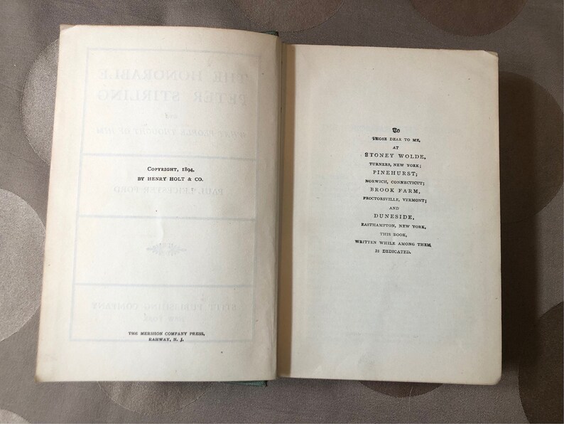 The Honorable Peter Stirling, by Paul Leicester Ford, First Edition ...