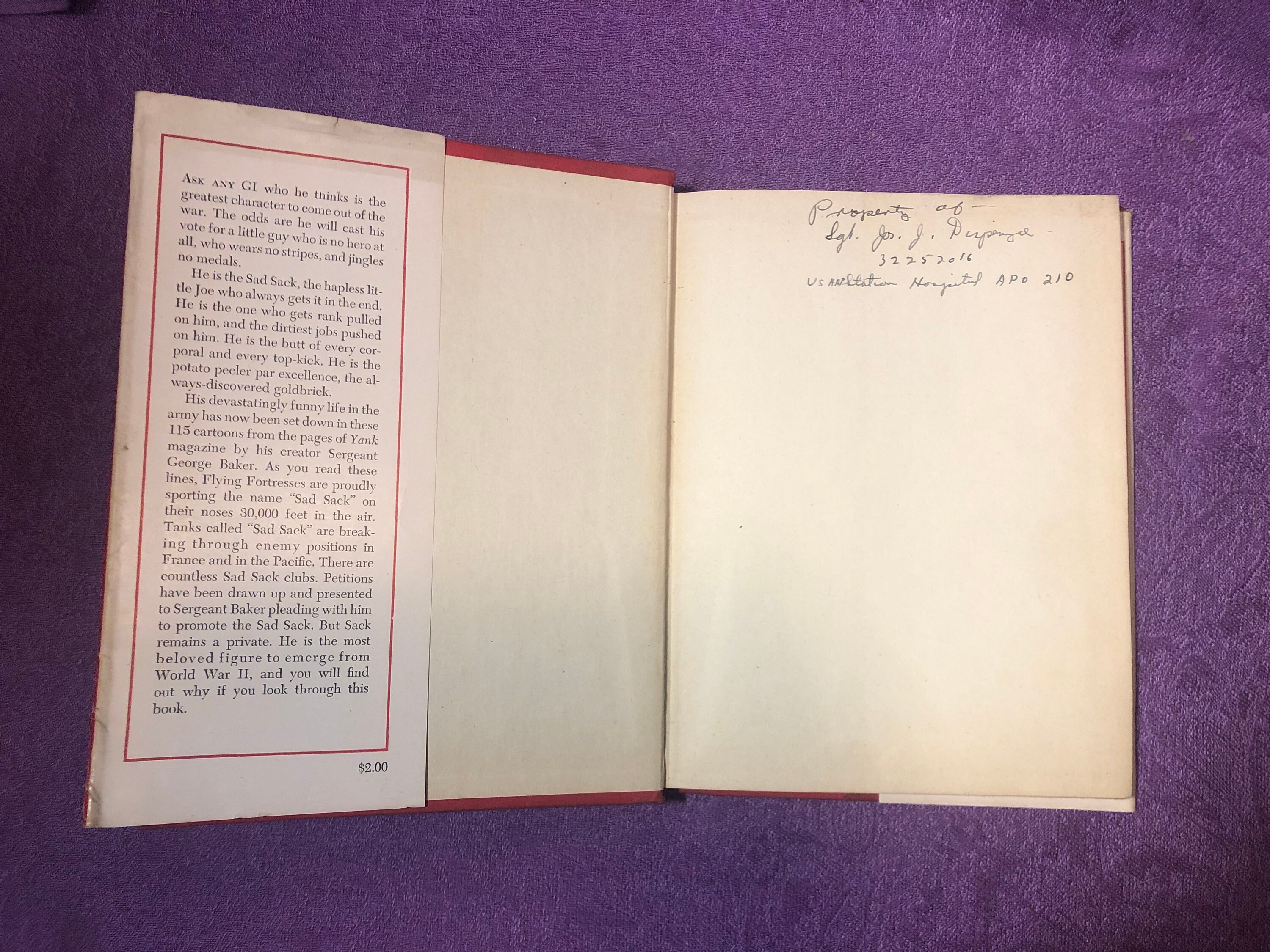 The Sad Sack, by Sergeant George Baker, First Edition, Hardcover Book ...