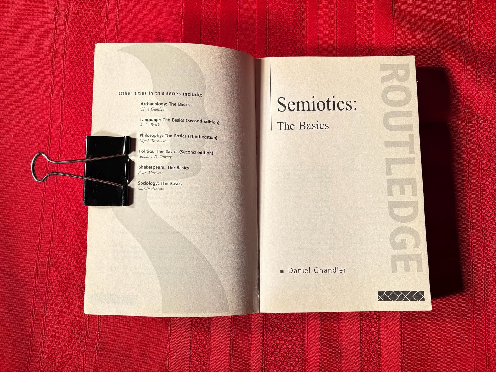 The Basics, Semiotics, by Daniel Chandler, Paperback Book, 2006 - Etsy