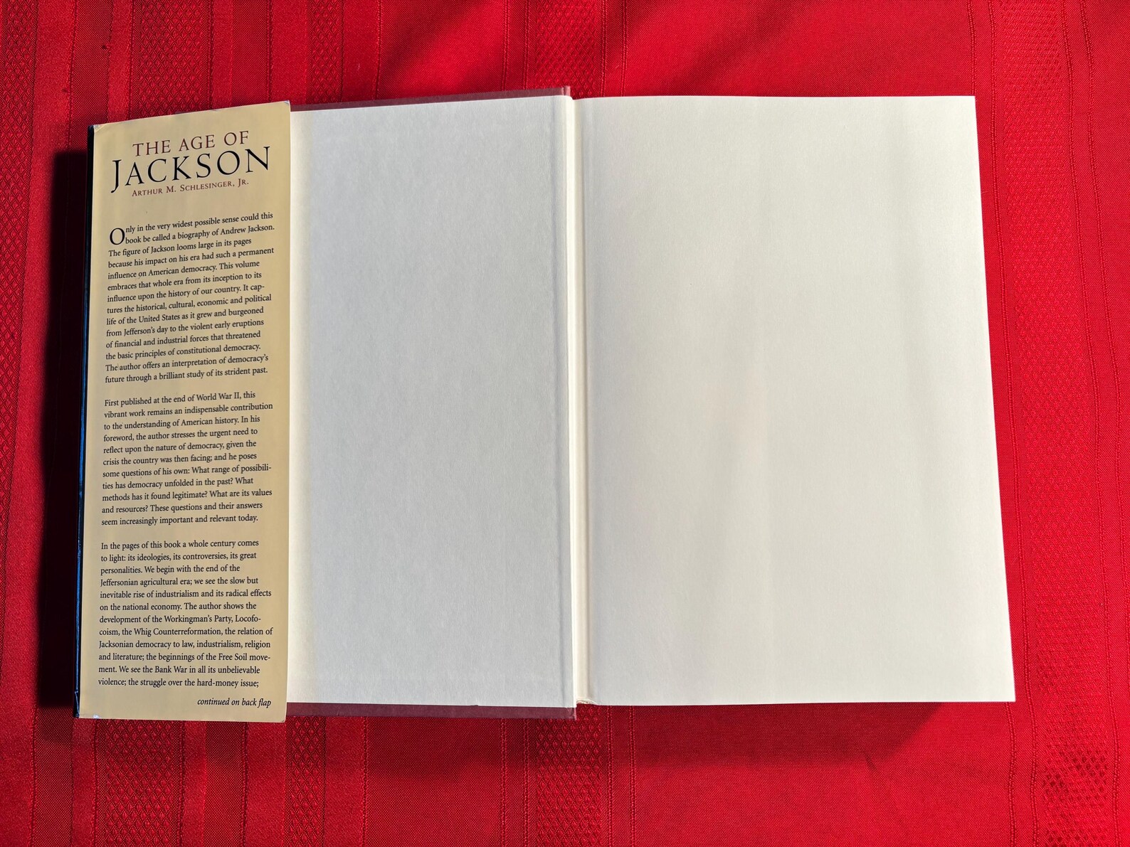 The Age of Jackson, by Arthur M. Schlesinger, Jr., Hardcover Book, 1971 ...