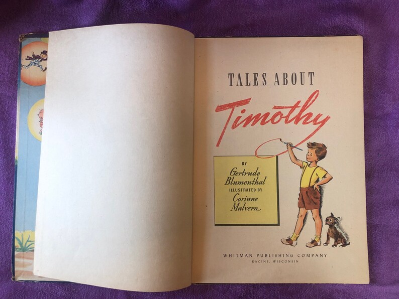 Tales About Timothy, by Gertrude Blumenthal, Hardcover Children’s Book ...